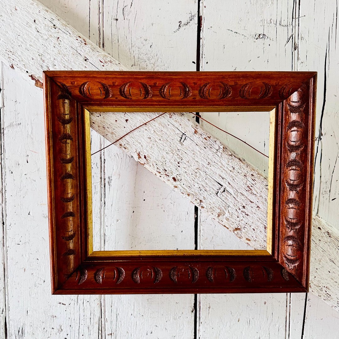 Wooden Frame Hand Carved Designs Vintage Frame 8 X 10 Inch Frame - Etsy