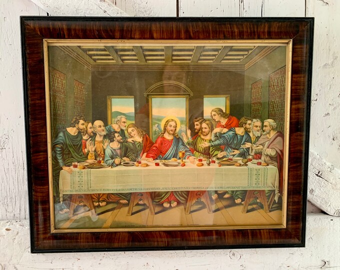 Antique Frame Lords Last Supper Etsy