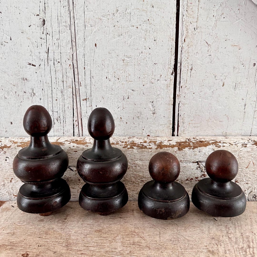 Antique Wood Clock Finials Architectural Salvage Vintage Hardware - Etsy
