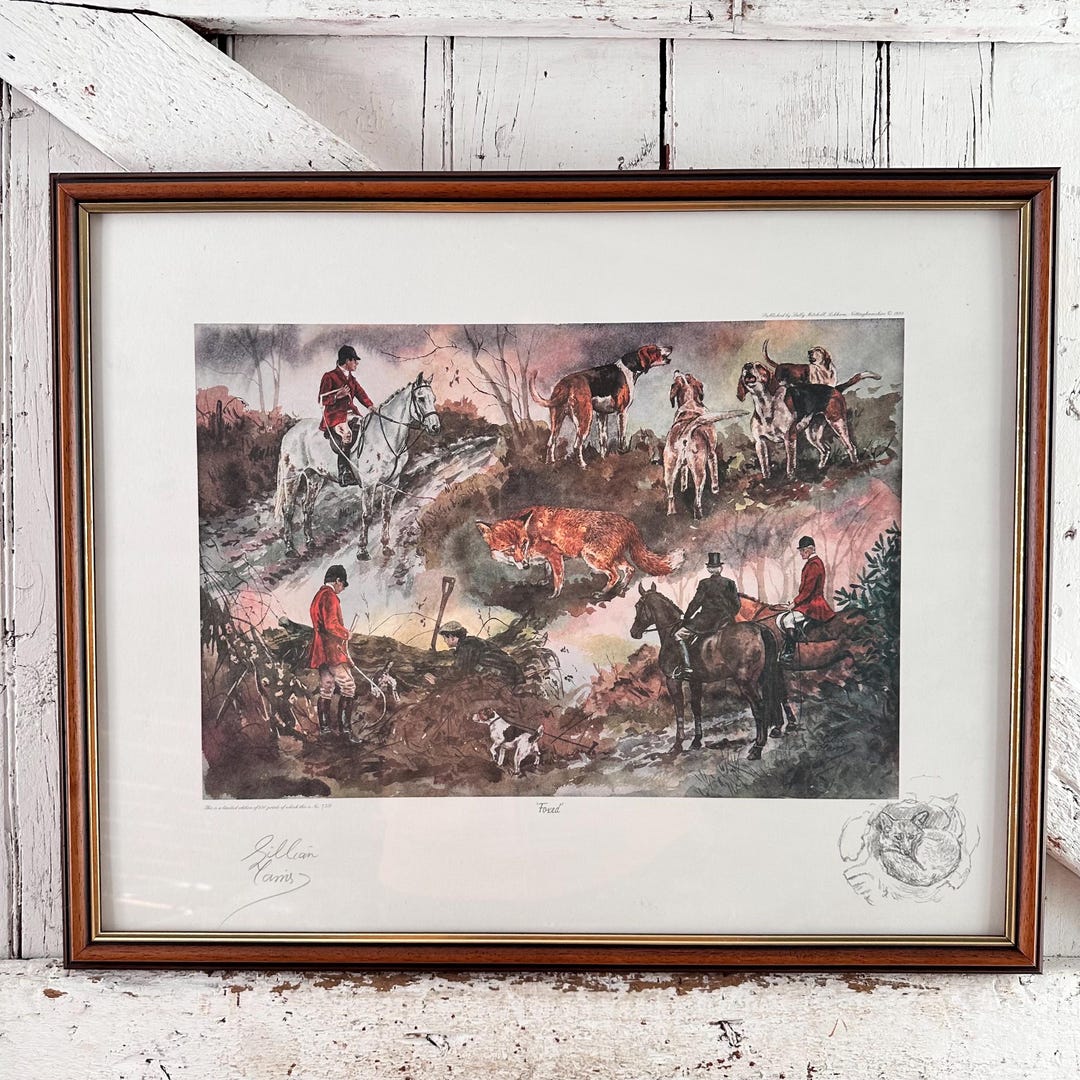 Fox Hunt Print Gillian Harris Signed Limited Edition Hunting Print ...