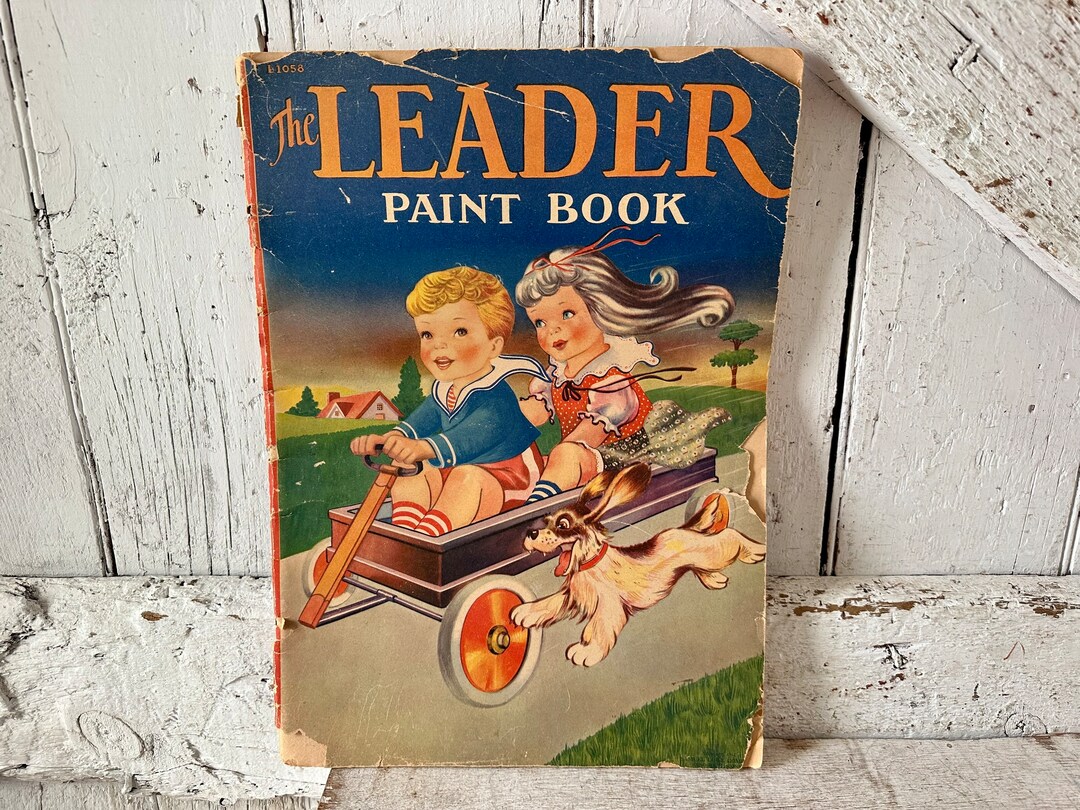 Children's Paint Book Vintage Giant Paint Book - Etsy