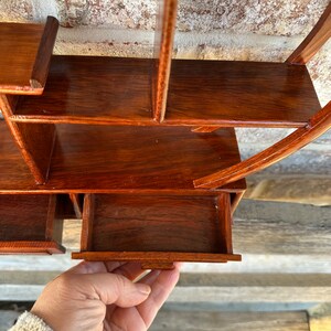 Round Shelf With Sections Asian Style Rosewood Free Standing Shelf - Etsy