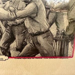 Firemen Print Litho Etching Print Modern Fire Fighting Apparatus ...