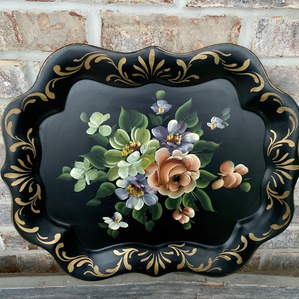 Tole Painted Tray - Etsy