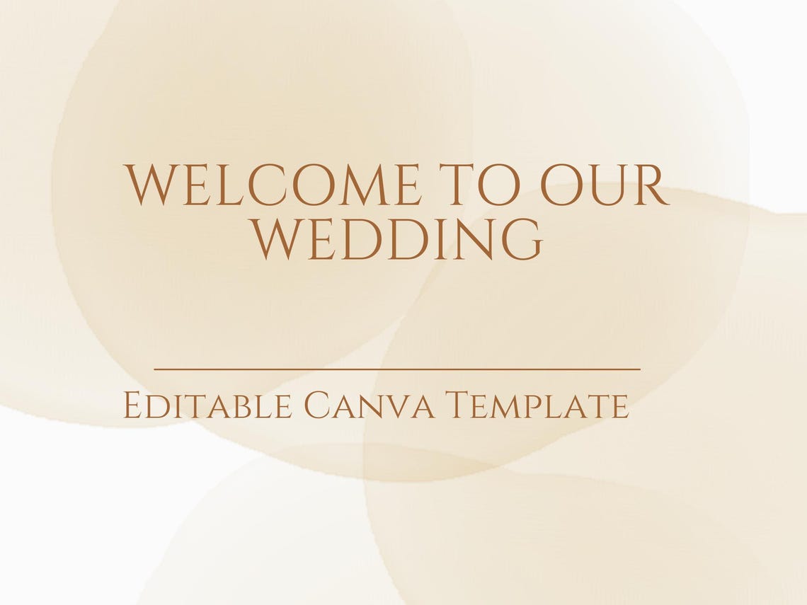 Wedding Welcome Sign Template With Photo, Editable Canva Printable ...