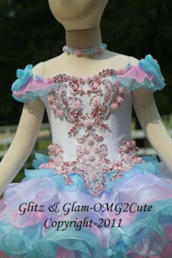 Items similar to Pageant Dress Custom Made High Glitz on Etsy