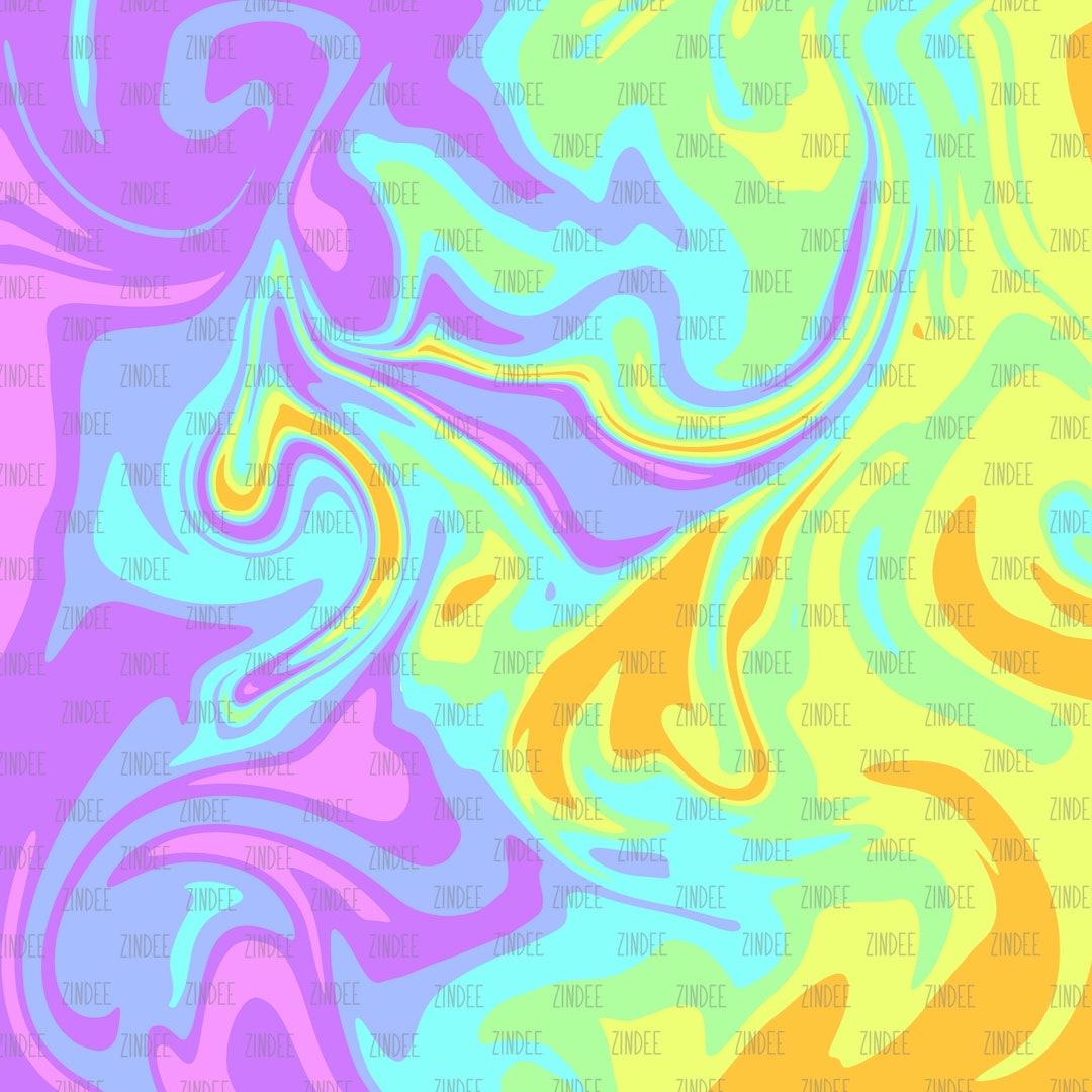 Bright Rainbow Swirls Vinyl, Printed Vinyl, Adhesive Vinyl, Heat ...