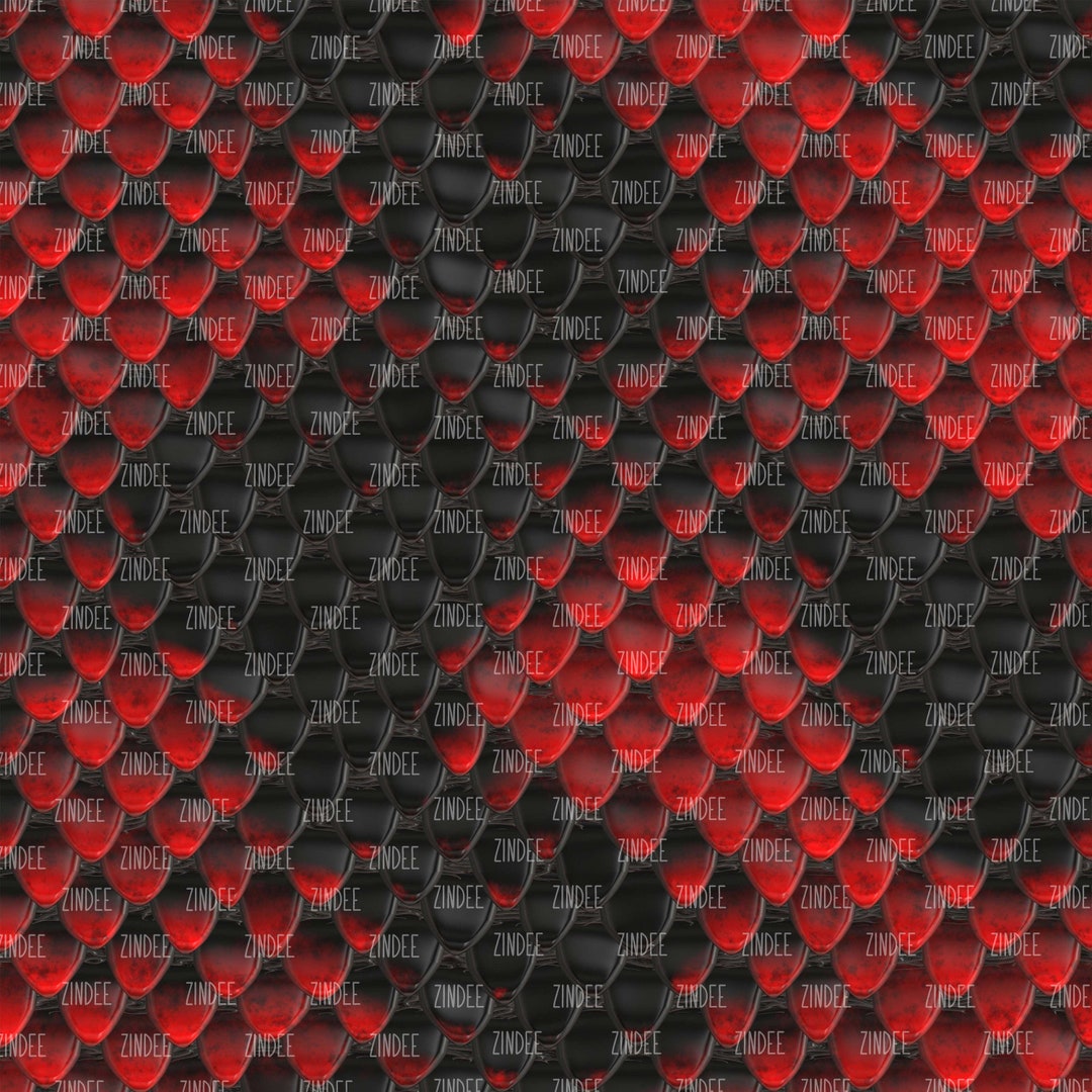 Red and Black Dragon Scale Vinyl, Printed Vinyl, Adhesive Vinyl, Heat ...