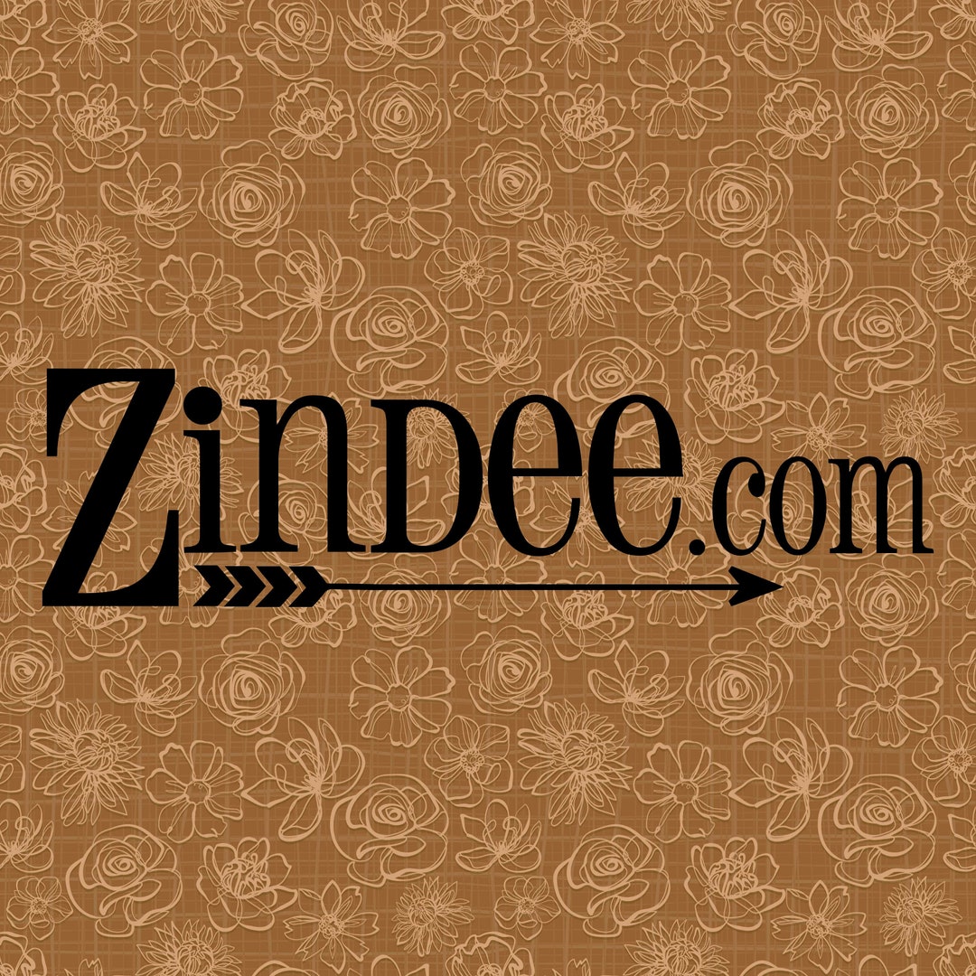 Neutral Floral Outline Brown Vinyl, Printed Vinyl, Vinyl, Heat Transfer ...