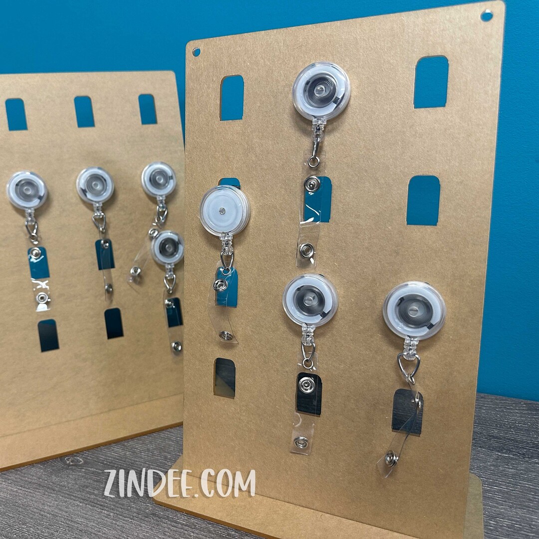 12 Slot Badge Reel Display BOARD & STAND clear Acrylic - Etsy
