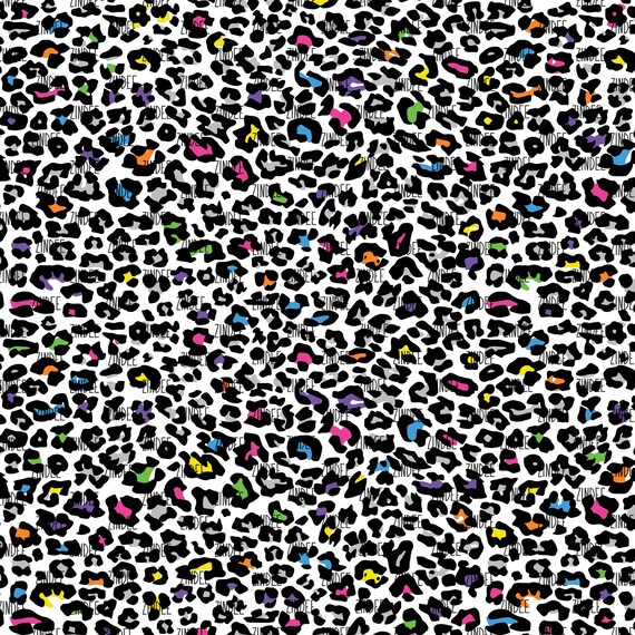 Rainbow Spotted Leopard Vinyl Printed Vinyl Adhesive Vinyl - Etsy