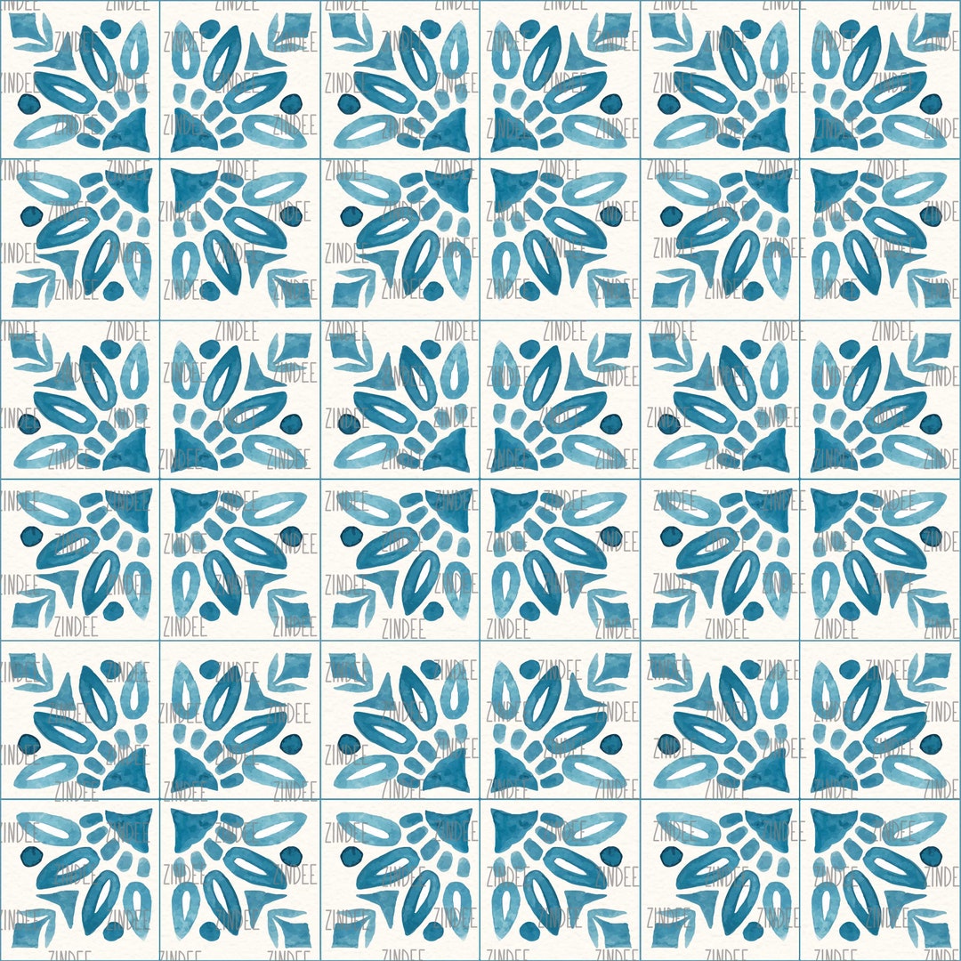 Mosaic Tiles Teal Vinyl, Printed Vinyl, Adhesive Vinyl, Heat Transfer ...