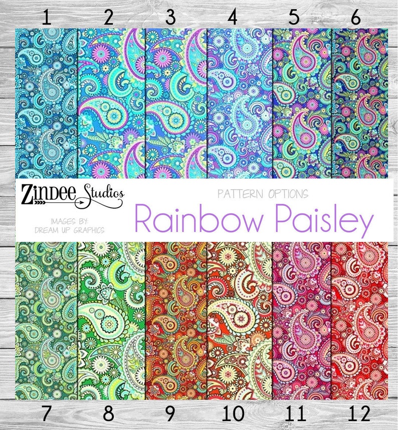 Rainbow Paisley Pattern Vinyl, Printed Vinyl, Adhesive Vinyl, Heat ...