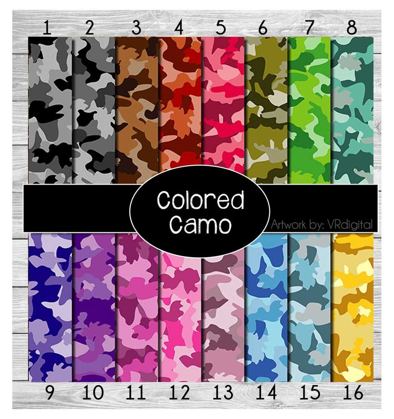 Colored Camo Pattern Vinyl, Printed Vinyl, Adhesive Vinyl, Heat ...