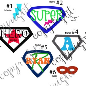 Superhero Cut File for Monogram With Place for Monogram Cut File, Vinyl ...