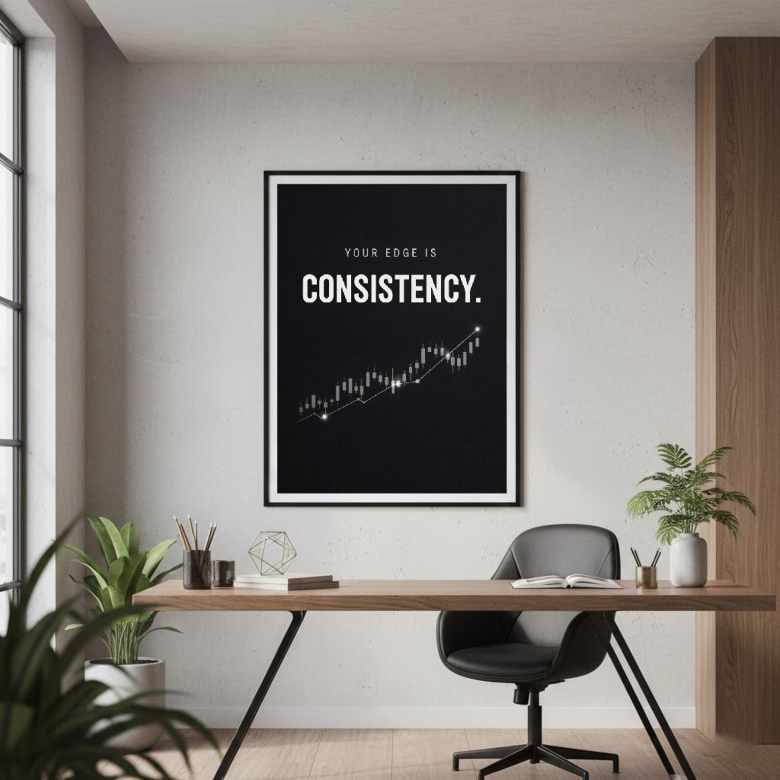 Your Edge is Consistency - Motivational Trading Poster | Finance ...