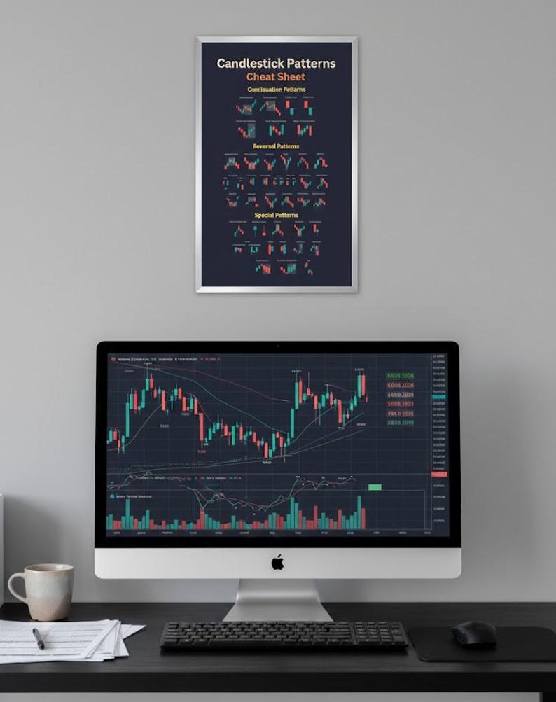 Candlestick Patterns Cheat Sheet | Technical Analysis Poster | Trading ...