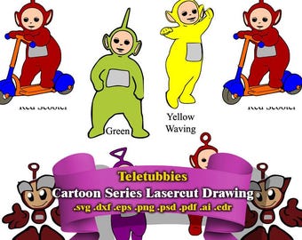 Teletubbies Four Fold-out Board Books From Dipsy, Tinky Winky, Laa Laa ...