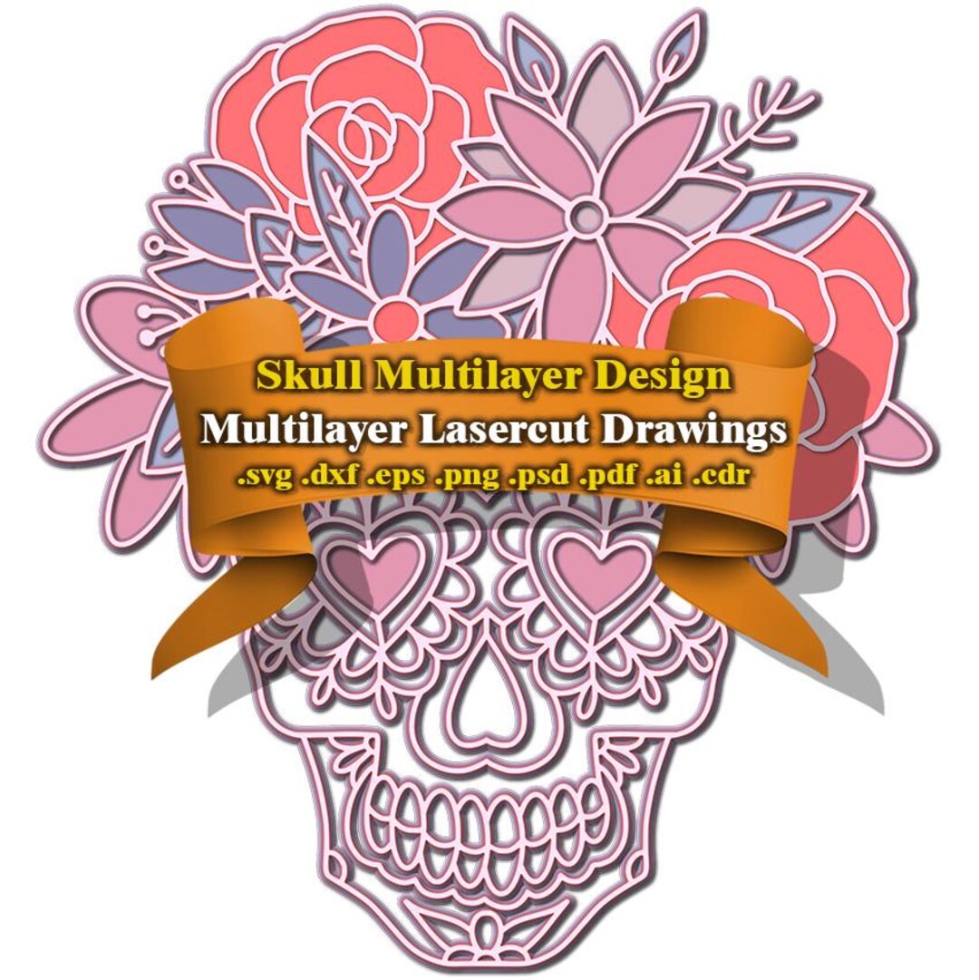 Floral Sugar Skull SVG Laser Cut Design: Catrina Mandala Wall Art ...