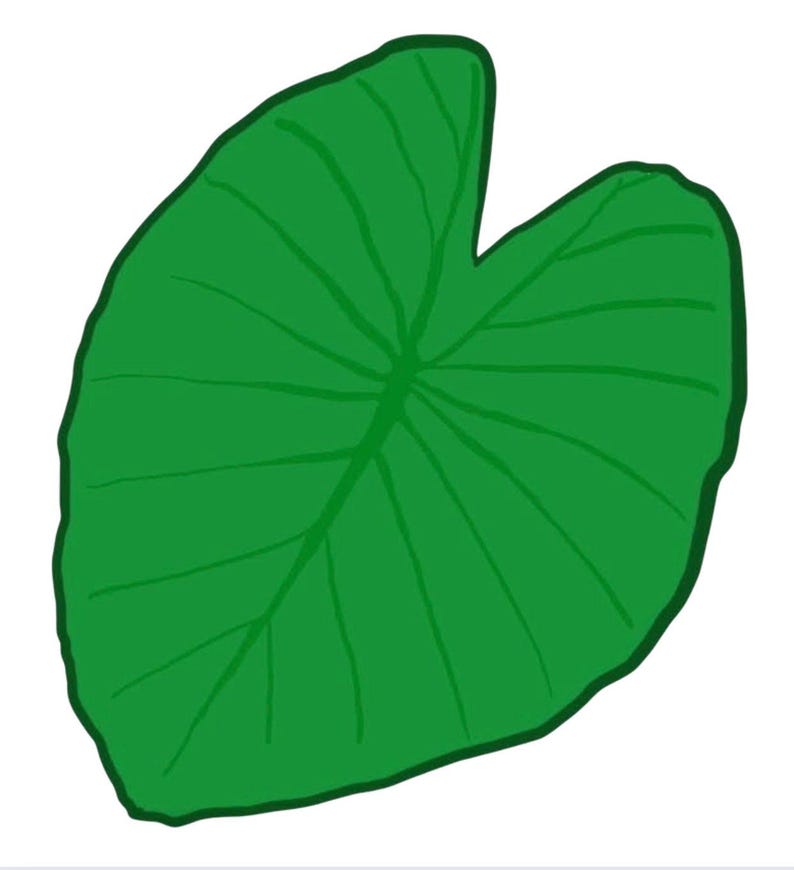 Taro Leaf SVG | Kalo Leaf | - Etsy