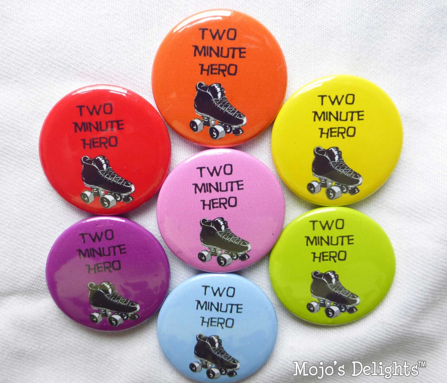 Two Minute Hero , Roller Derby 25mm Pin Badges - Etsy