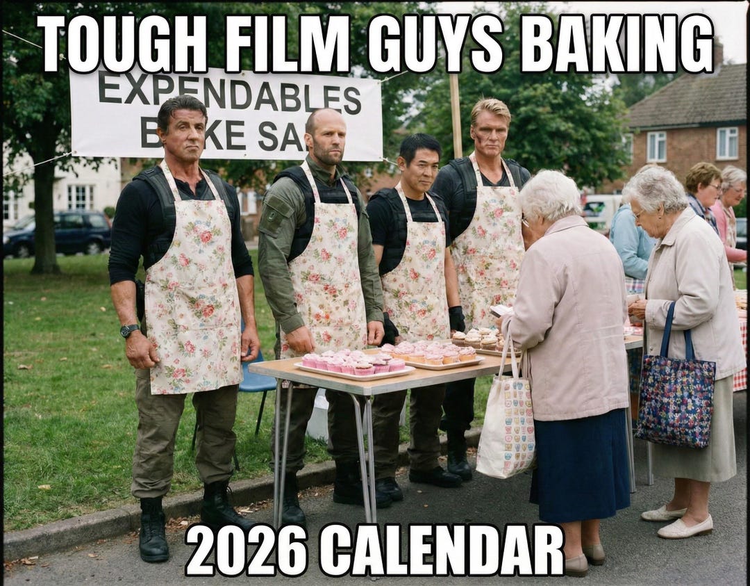 Action Heroes Baking Calendar 2026 Calendar of Action Heroes Baking ...