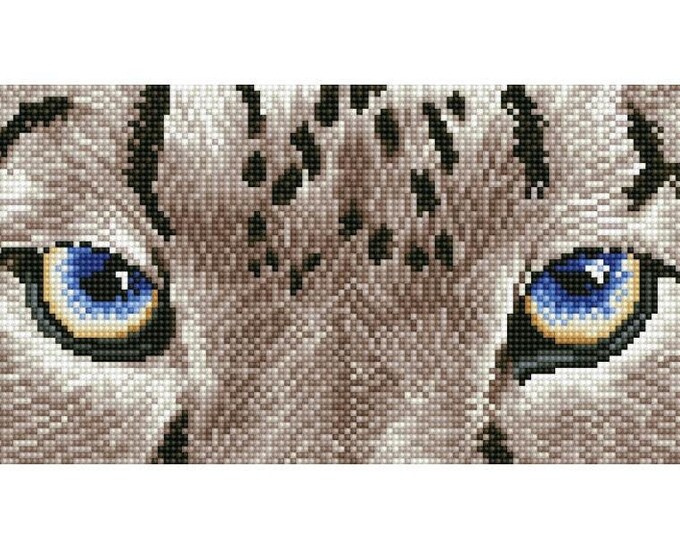 Paint With Diamonds - Snow Leopard Diamond Embroidery Kit - Paint by ...