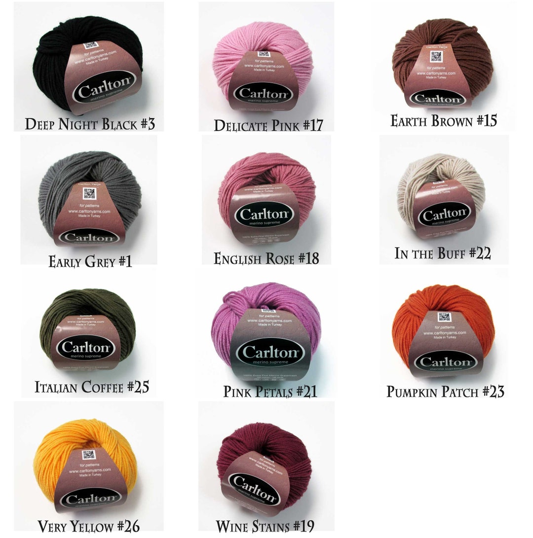 DK Machine Washable Wool Yarn, Merino Supreme Superwash Wool by Carlton ...