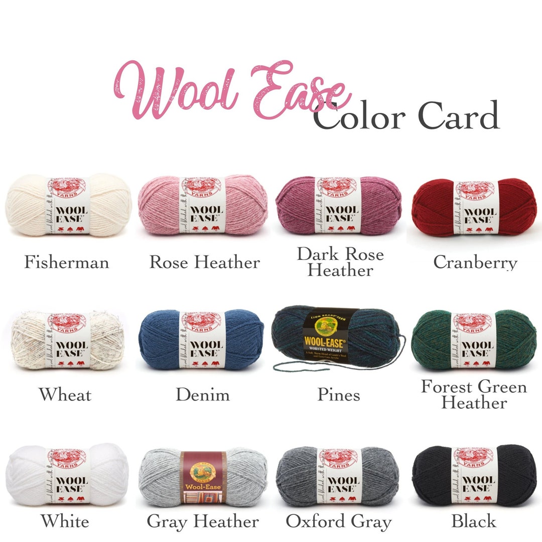 Lion Brand Yarn Wool Ease Worsted Yarn Warm Winter Yarn Wool/acrylic ...