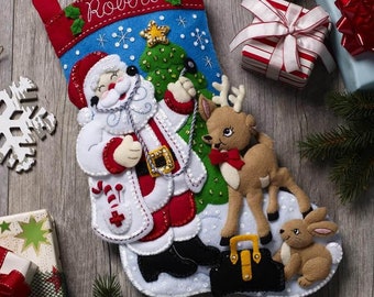DIY Personalized Christmas Stocking Kit Christmas - Etsy