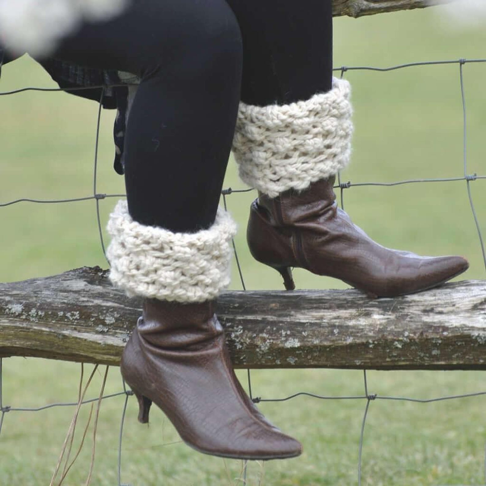 Knitting Patterns for Boot Toppers, Twenty to Make Knitted Boot Cuffs ...