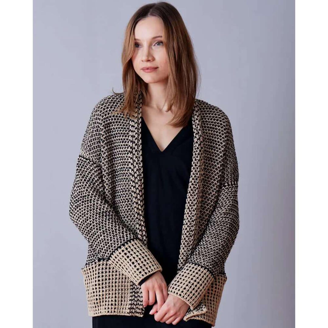 Crosshatch Cardigan Knitting Kit: DK Weight, Brioche Stitch - Etsy