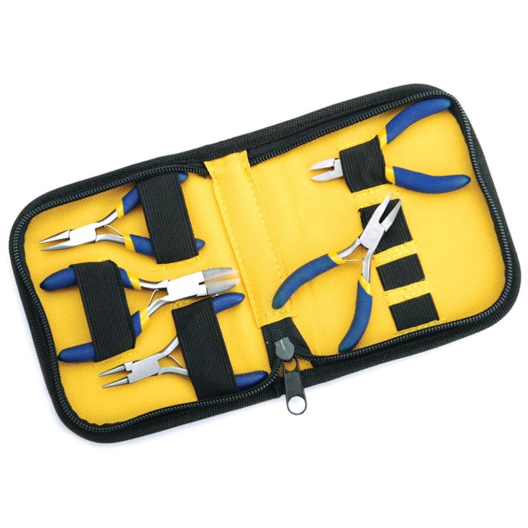 Beadalon Mini Beading Tool Kit: 5-piece Jewelry Pliers With Zipper Case ...