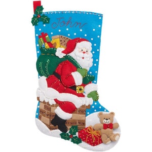 DIY Personalized Christmas Stocking Kit Christmas Decorations Holiday ...