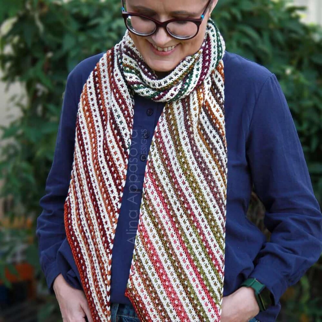 Scarf Knitting Kit, Color Your Pixels Scarf, Pattern & Yarn Knitting ...