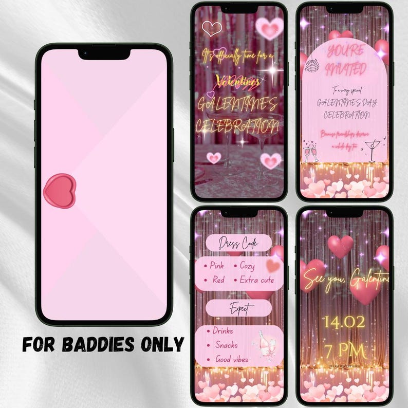 Galentine’s Day Video Invitation | Editable Girls Night Invite ...