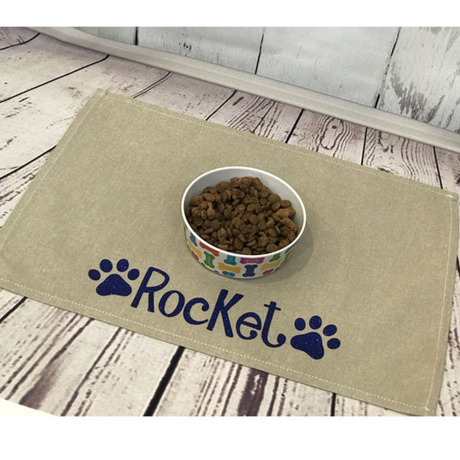 Personalized Pet Placemat, Dog Placemat for Food Bowls, Personalized ...
