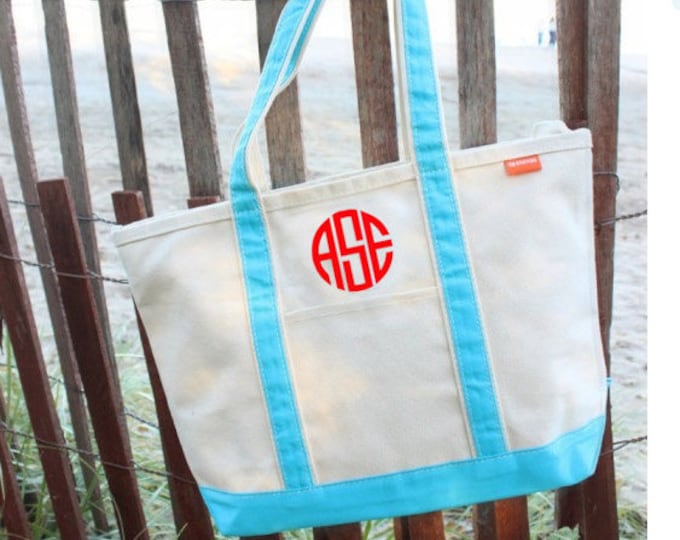 Monogrammed Canvas Tote Bag - Monogram Tote Bag - Personalized Canvas ...