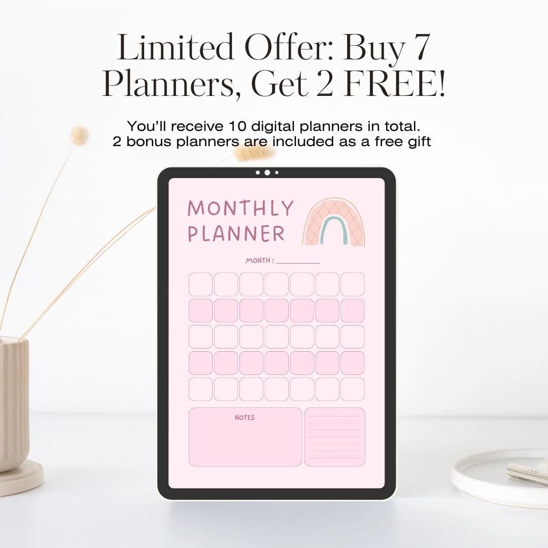 Simple Digital Planner | Minimalist Planner | Daily, Weekly, Yearly ...