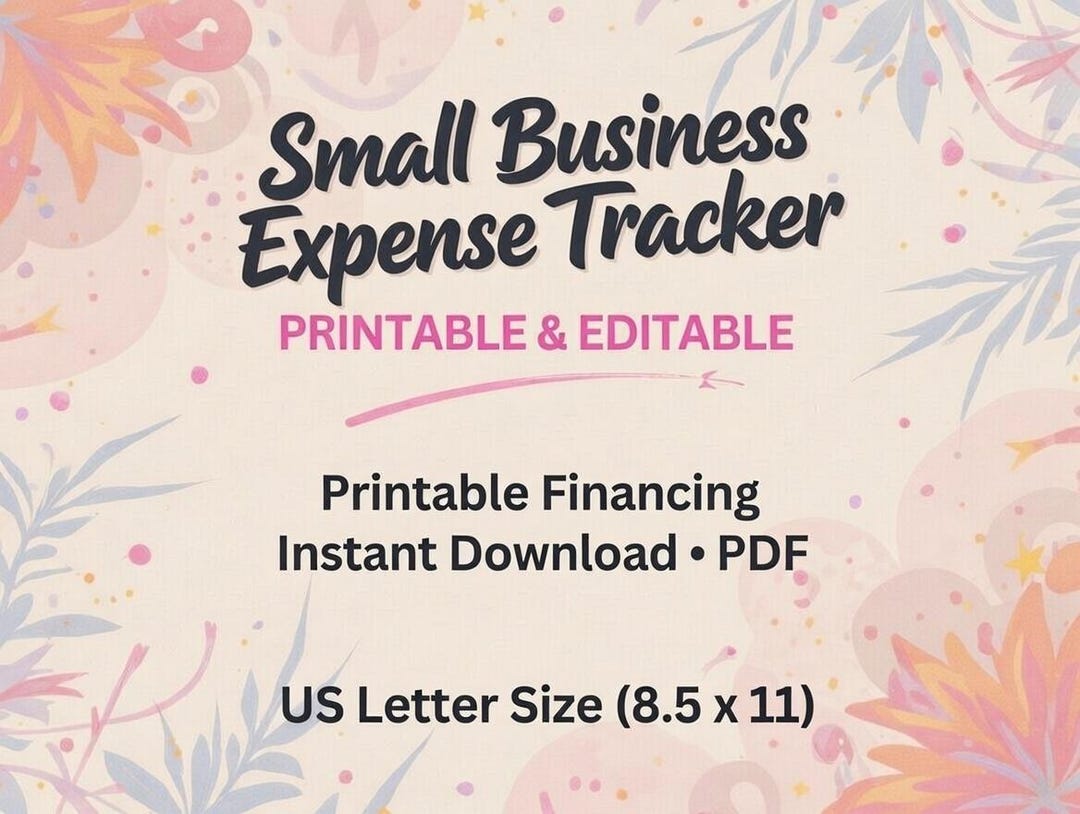 Printable Small Business Expense Tracker | Monthly & Yearly Expense Log ...