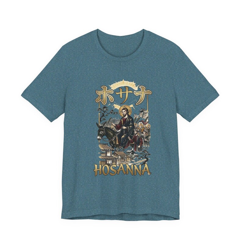 Palm Sunday Shirt: Byzantine Jesus Donkey Ride, Japanese Ink Art ...
