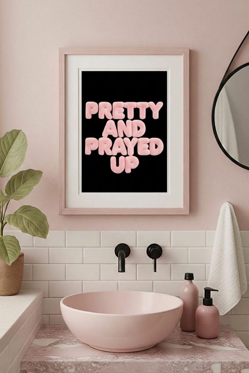 Pretty and Prayed up Wall Poster - Etsy