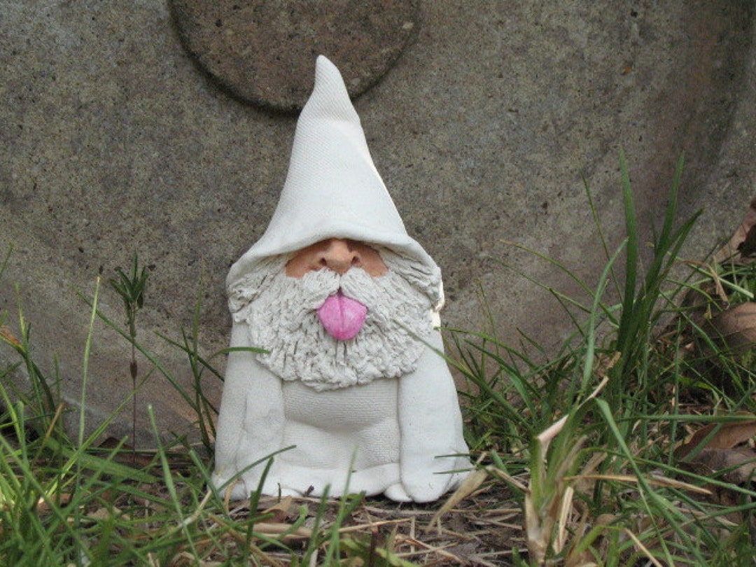 Small White Wizard With Tongue Out - Etsy