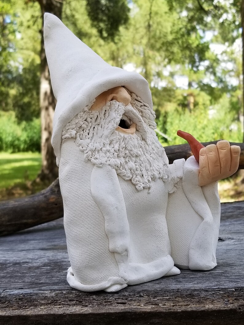 White Wizard Holding His Pipe - Etsy