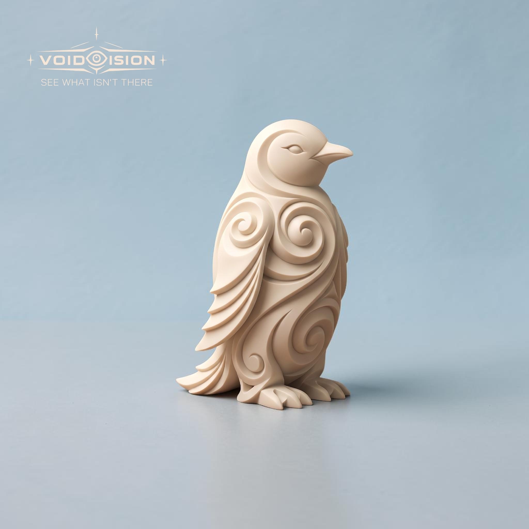Stylized Penguin STL File | Modern Bird Figurine | Modern Home Decor ...