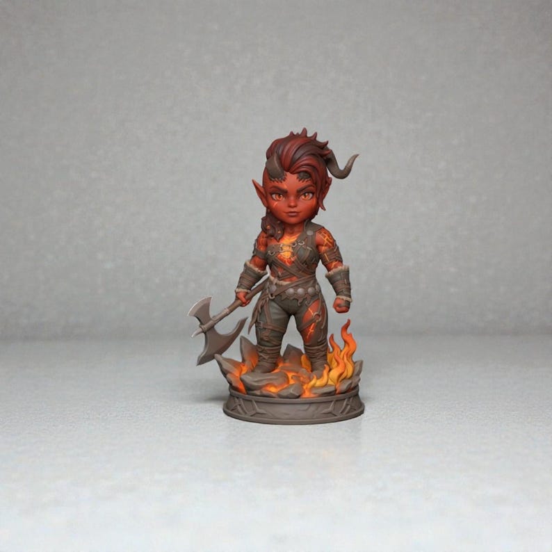 Baldur's Gate 3 Karlach Chibi Figure 3d STL File - Etsy