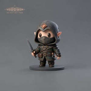 Chibi Elf Rogue Miniature STL File | 3D Printable Figurine | D&D Rogue ...