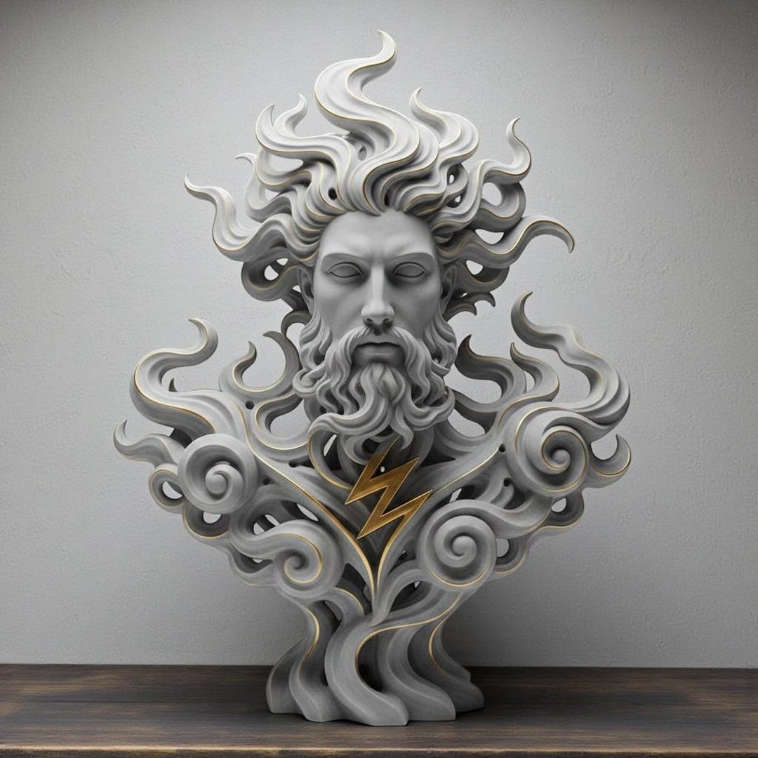 Zeus Bust Sculpture 3d STL File - Etsy