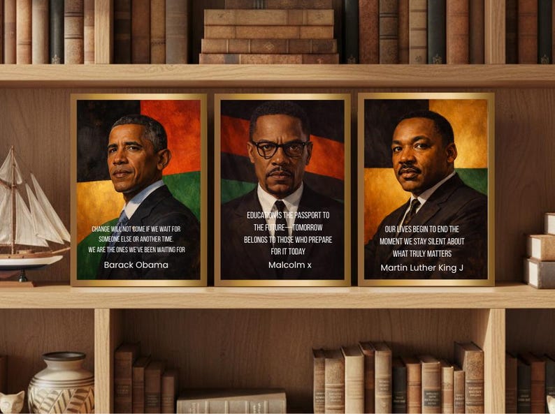 Black History Month Posters, African American Leaders Quotes, Classroom ...