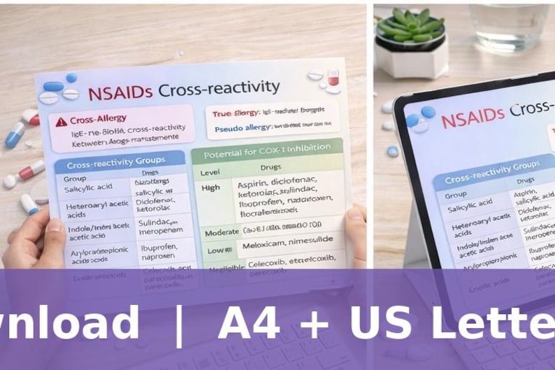 Nsaids Cross-reactivity Chart | COX-1 Inhibition Guide | Drug Allergy ...